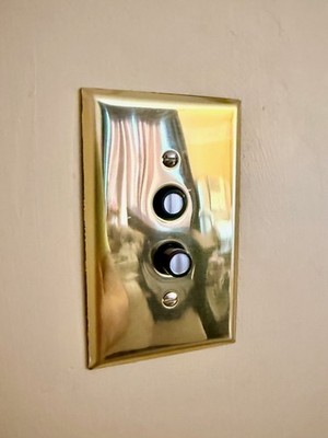 SOLID CLICK/CLUNK! Antique Reproduction Push Button Light Switch ...
