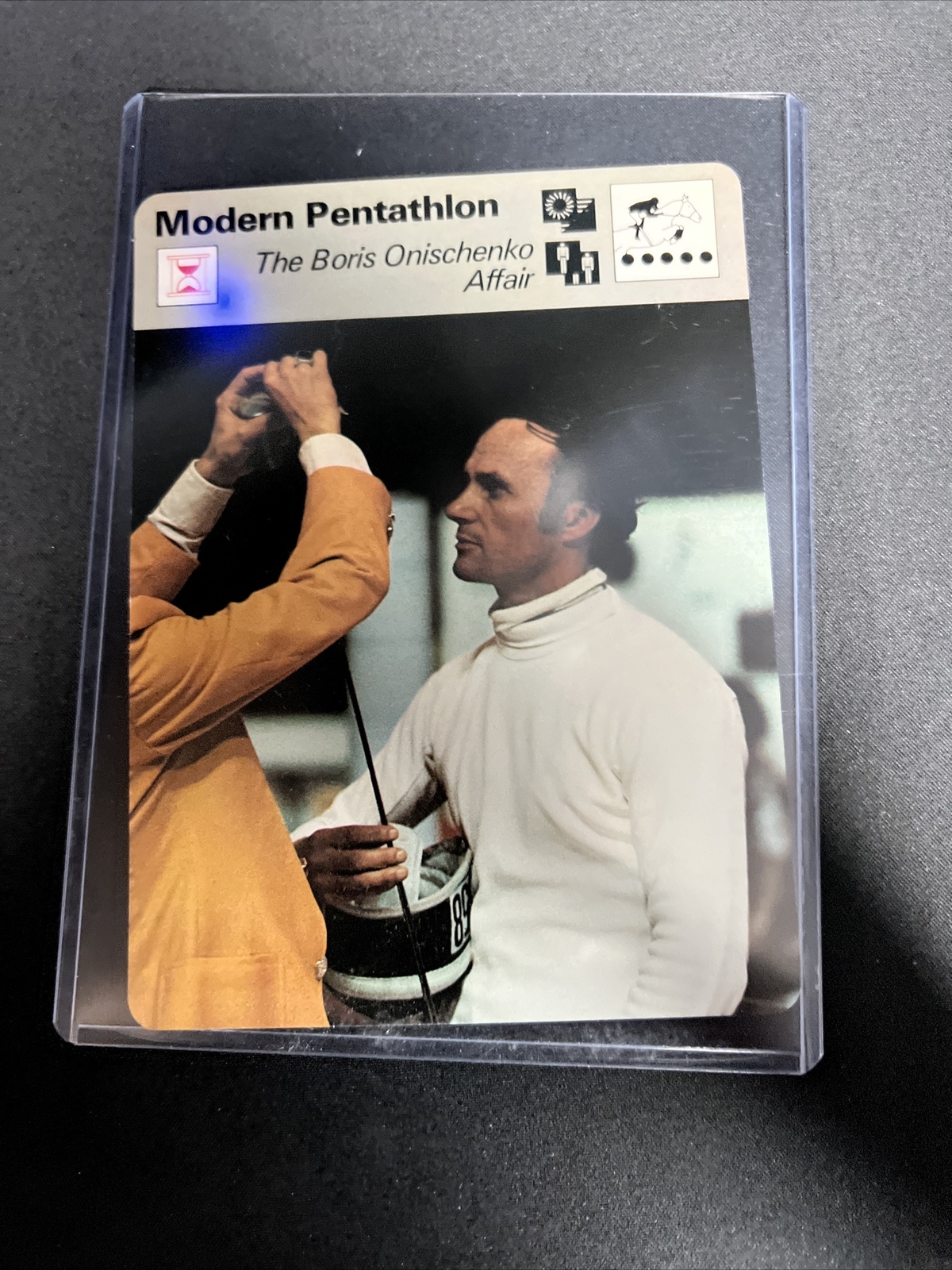 1977-79 Sportscaster Card, #11.17 Modern Pentathlon, Boris Onischenko ...