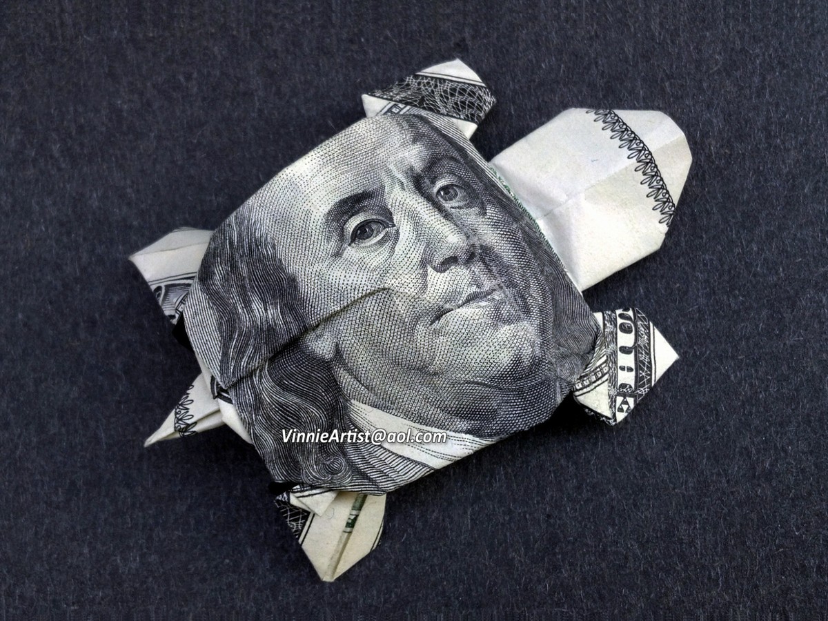 Money Origami Turtle