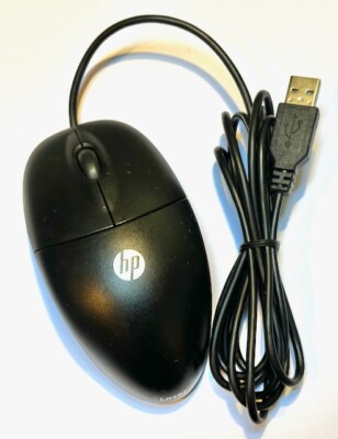 HP Black Optical Wheel USB 3 button Mouse P/N 600554-002 M/N MSU1055 ...