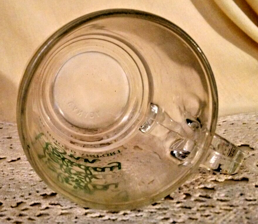 HOLIDAY INN HOTEL MUG RICHMOND VIRGINIA AIRPORT GLASS GREEN LETTERING ...