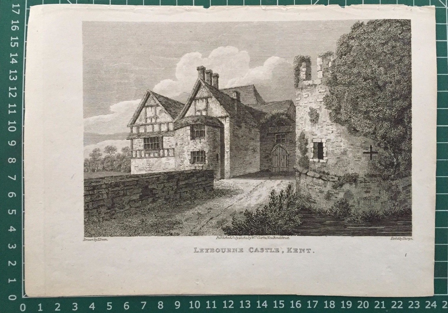 1811 Antique Print: Leybourne Castle, Kent after Dean | eBay