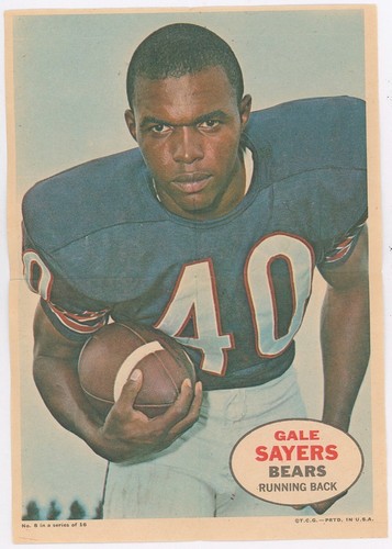 VINTAGE 1968 Topps NFL Mini Posters Lot - Starr, Sayers, Unitas and ...