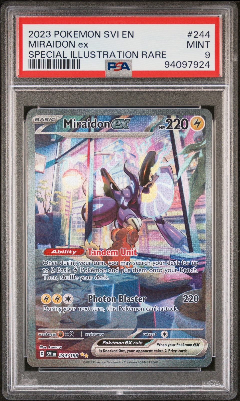 2023 POKEMON SVI EN-SCARLET & VIOLET SPECIAL ILLUSTRATION RARE MIRAIDON ...