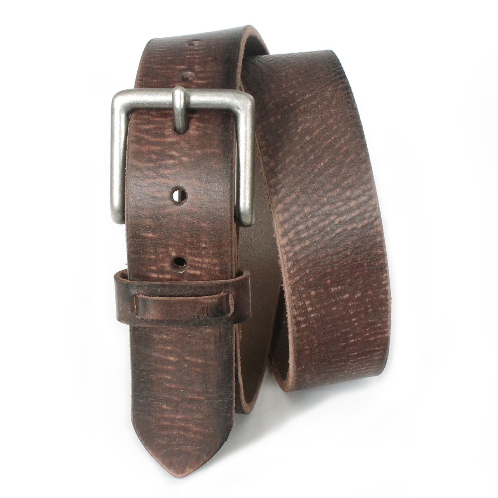 U8108 Made-in-USA 1-1/2" Casual Lace Loop Full Grain Leather Belt ...