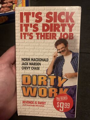 Dirty Work VHS Cassette Tape New Sealed Watermark Norm Macdonald Artie ...