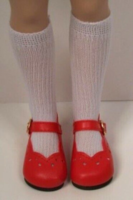Red Scallop Doll Shoes For 16" Kish Spring Summer Winter Fall (Debs) | eBay