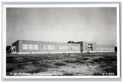 Donalsonville Georgia GA RPPC Photo Postcard High School Building c1960 ...