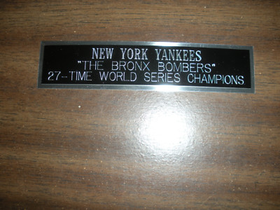 NEW YORK YANKEES 27 X CHAMPIONS ENGRAVED NAMEPLATE FOR PHOTO/DISPLAY ...