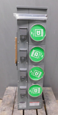 Square D 4-Gang Modular Meter Pak 800A/125 Amp 1ph Ring-Type Socket 4 ...