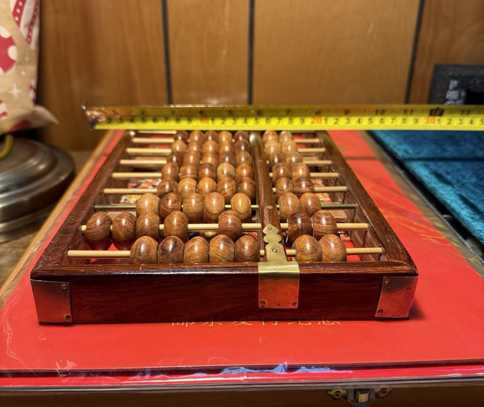 Vintage Chinese Lotus Flower Brand Abacus 77 Beads | eBay