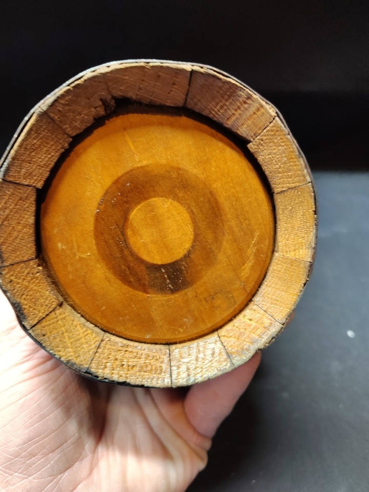 Vintage Blatz Beer Wooden Barrel Straw Holder 6" Tall Metal Blatz Tag | eBay