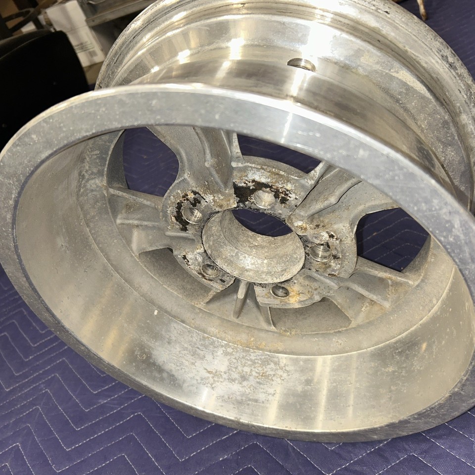 2- Vintage Torq Thrust Style 14x6 Aluminum Mag Wheel 5X4.75” Chevrolet ...