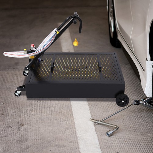 94.64L Oil Drain Pan Oil Drain Cart Collect Waste Fluid Pan W/ Pump 25 ...