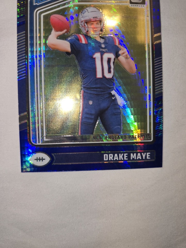 2024 Panini Optic - Rated Rookie Drake Maye #229 Blue Hyper Purle Shock ...