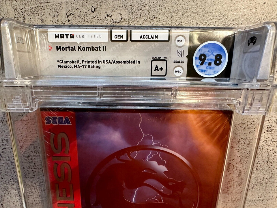 Sega Genesis 16 Bit Mortal Kombat II 2 Wata Graded 9.8 Sealed A+ Not ...