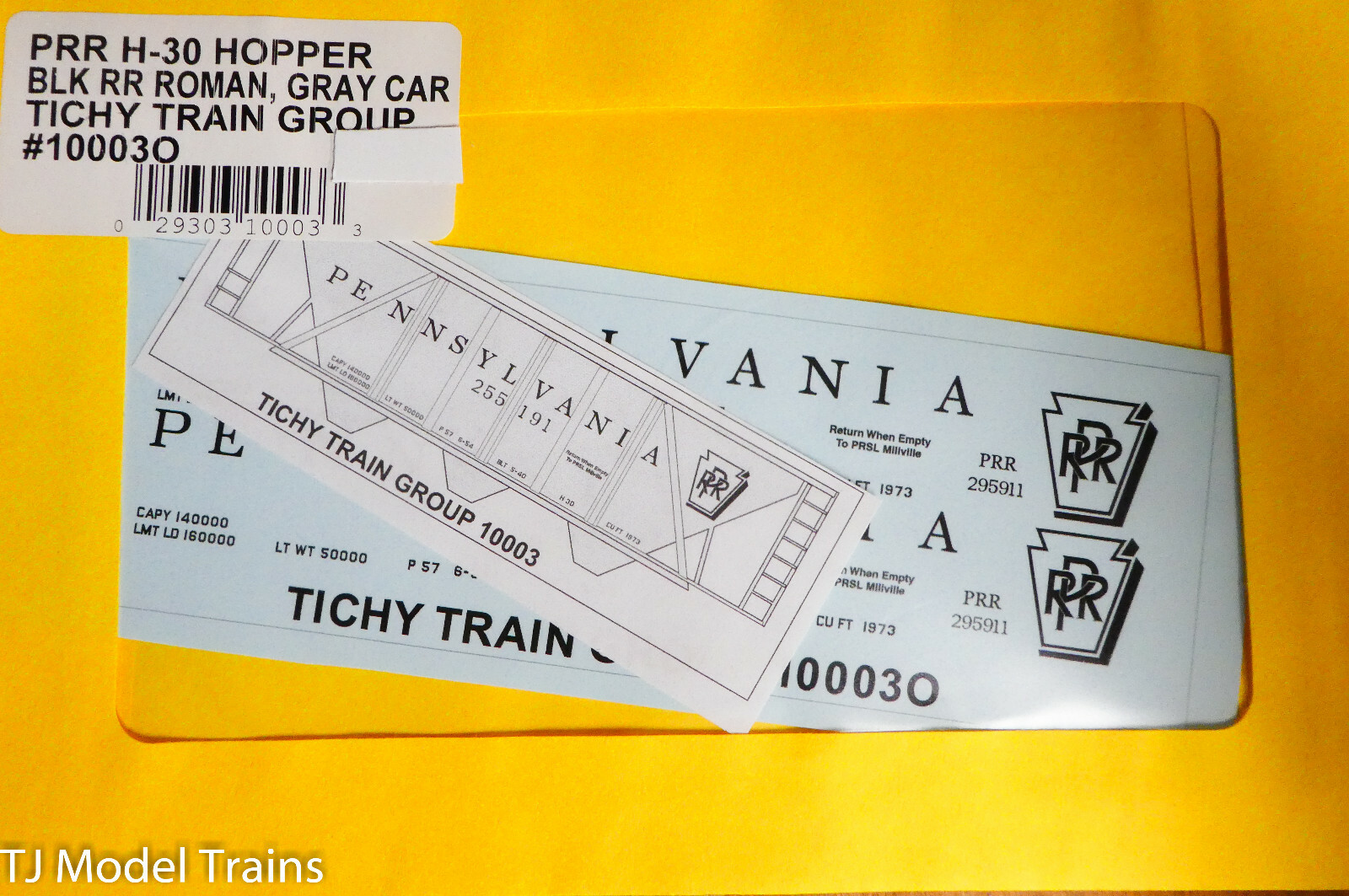 Tichy Train Group O #10003O PRR H-30 Hopper Blk RR Roman, Gray Car ...
