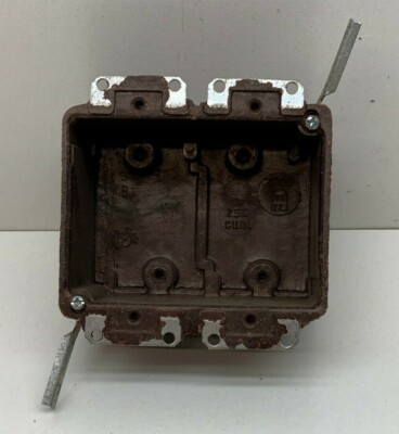 (6-Pack) Thomas & Betts 6062-402 Phenolic 2-Device/2-Gang Electrical ...