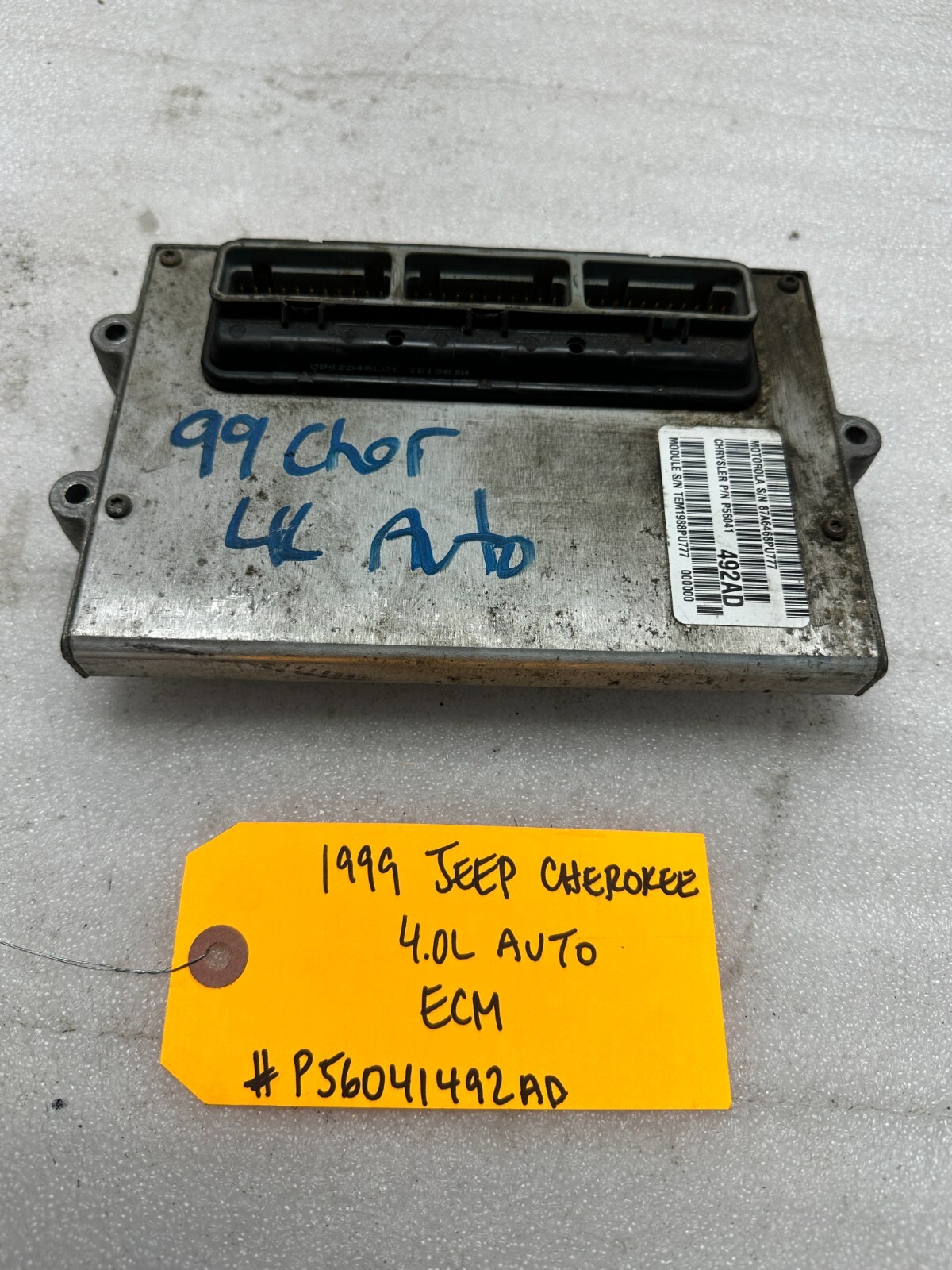 1997-2001 Jeep Cherokee XJ PCM ECM ECU PCU Computer P56041 492ad for ...