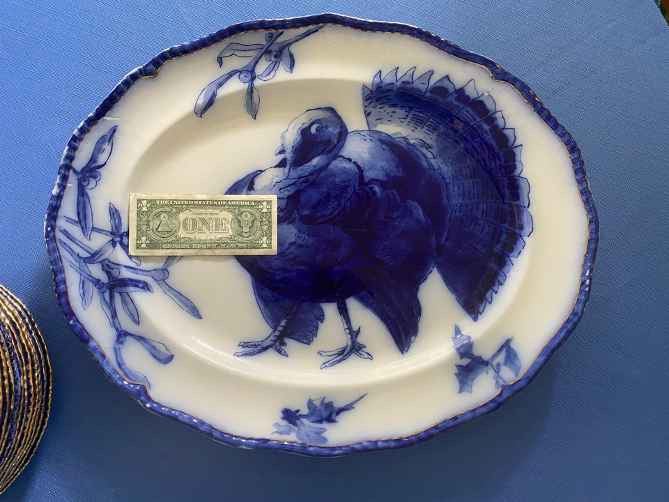 Royal Doulton Flow Blue Turkey Platter 1901 - 1922 | eBay