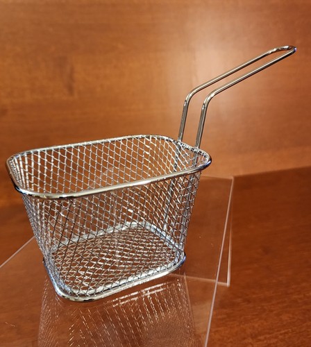 6 Mini Rectangle Basket Deep Fryer Single Small Stainless Steel French ...