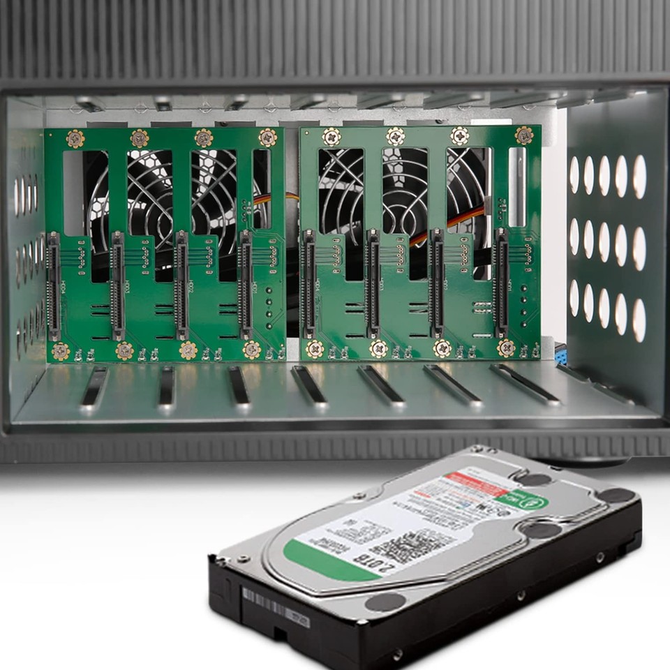 AUDHEID K7 8 Bay NAS Case, Computer Enclosures Compatible Micro-ATX ...