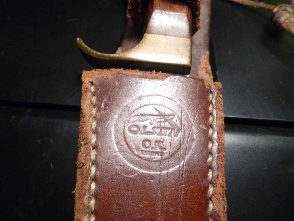 Vintage Olsen Ok Howard City Mi. Hunter/ Skinner Knife, Original Sheath ...