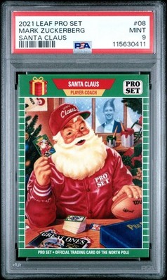 PSA 9 - 2021 Leaf Pro Set - Santa Claus Mark Zuckerberg #08 - *TEXCARDS ...