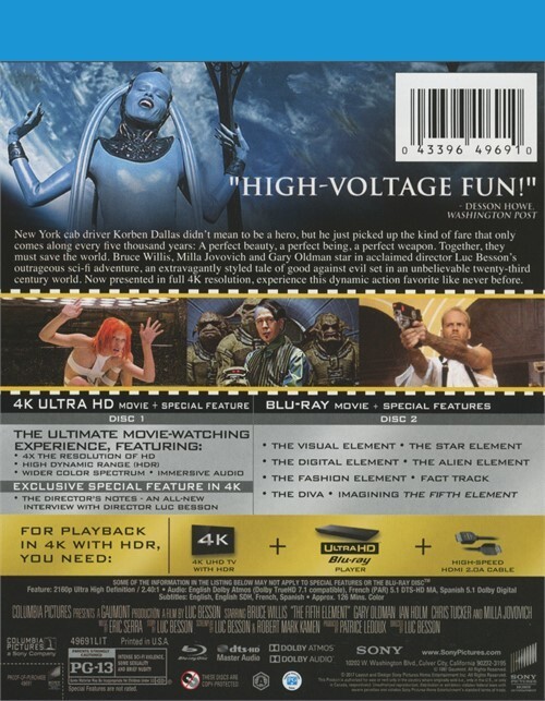 The Fifth Element [1997] (Blu-ray+Digital) Remastered in 4K and Dolby ...