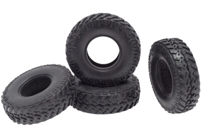Realistic Rubber Tires for Axial 1/24 SCX24 Rock Crawler (O.D.=53mm ...