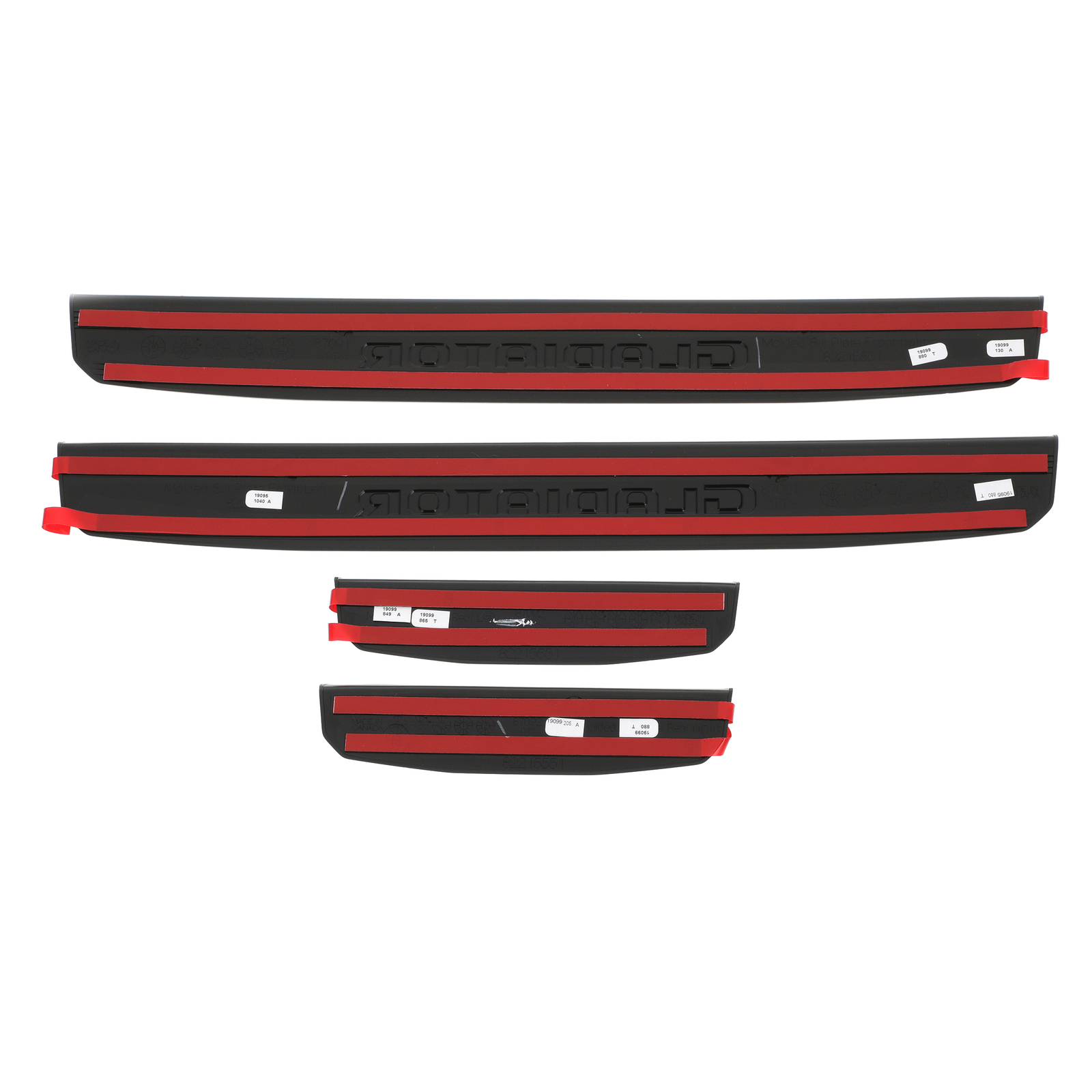 2020-2024 JEEP GLADIATOR BLACK DOOR SILL GUARDS KIT GENUINE NEW MOPAR ...