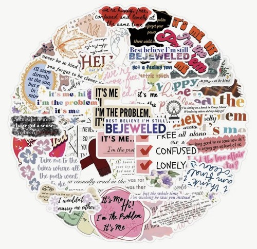 50 Taylor Swift Quotes Lyrics Vinyl Stickers Decals Eras Tour TTPD ...