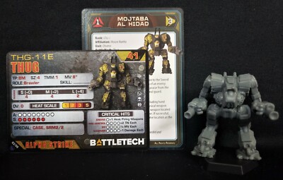 Battletech Thug Mech + Pilot Cards IS Kickstarter Support Lance ...