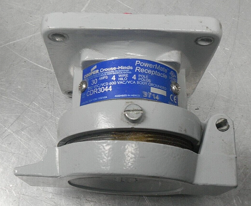 COOPER C-H CDR3044 30A 4P 4W 600VAC POWERMATE RECEPT. | eBay