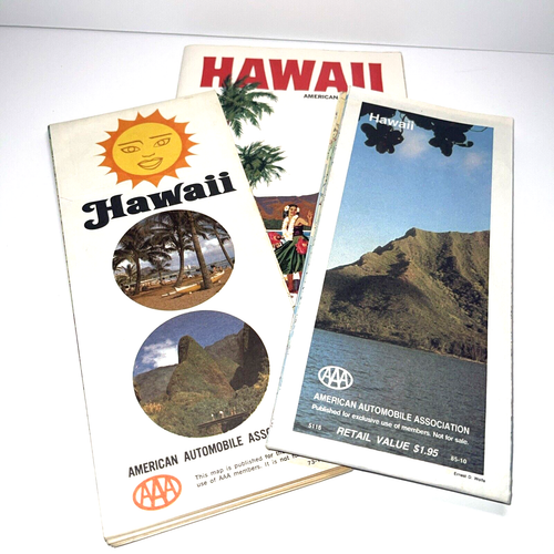 Hawaii AAA Member Travel - Maps 1973 & 1986, AAA Travel Guide from 1965 ...