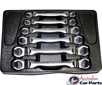 Flex-Head Flare Nut Wrench Set 6 Point & 12 Point SAE kit T&E Tools new ...