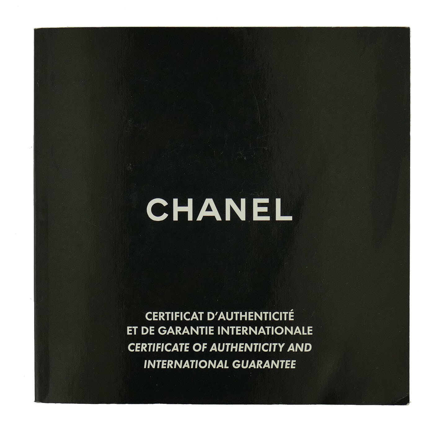 CHANEL CERTIFICATE OF AUTHENTICITY / INT'L GUARANTEE BOOKLET - OPEN ...
