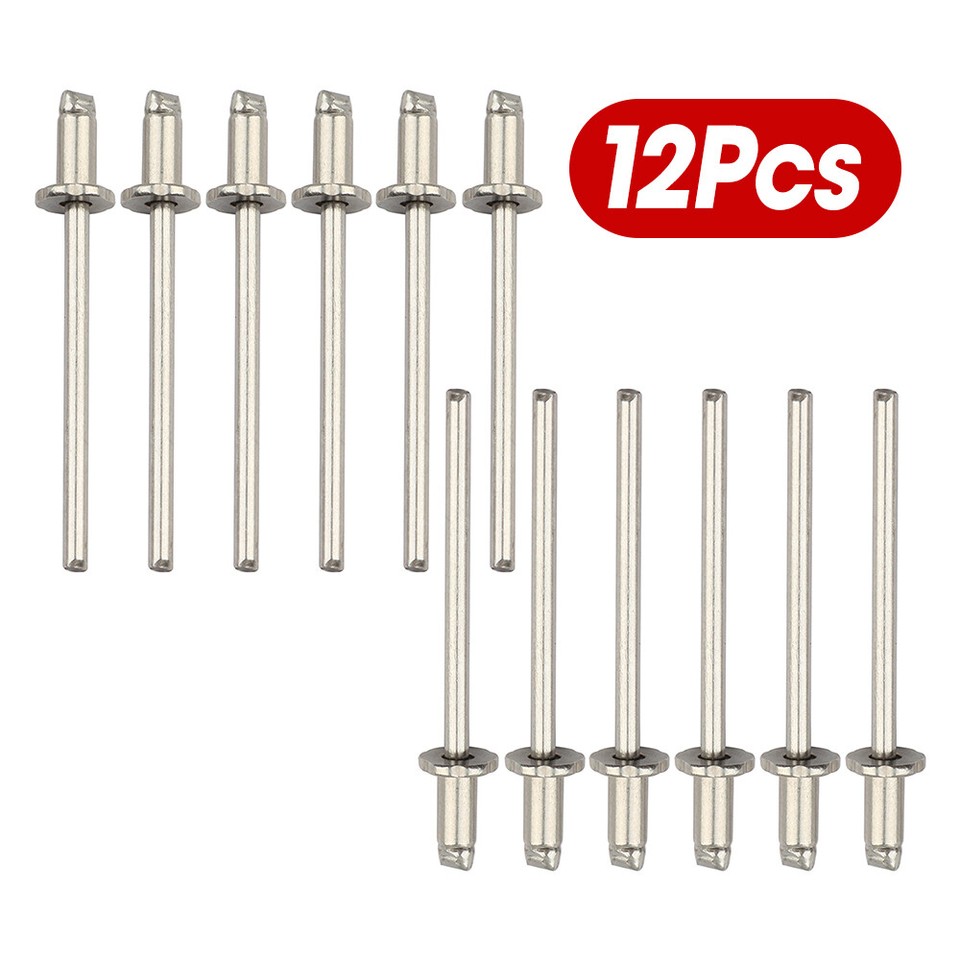 12x Nos Dash Rivets Stainless Steel For GM Ford Chrysler AMC VIN Door ...