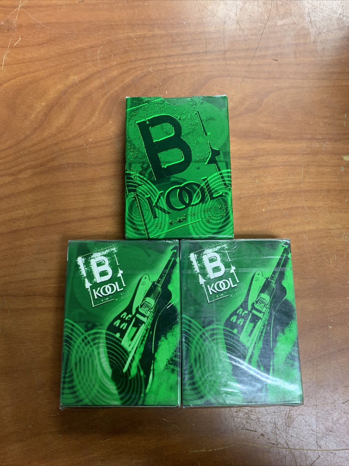 LOT OF 3 B Kool Playing Cards GREEN Design Kools Vintage Poker Deck | eBay