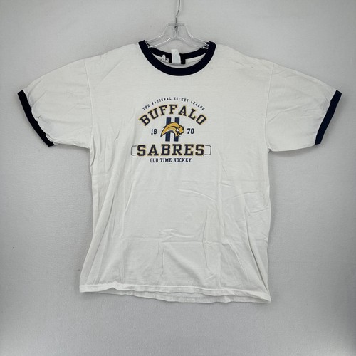 Vintage Buffalo Sabres NHL Slug Logo T Shirt Size XL White | eBay