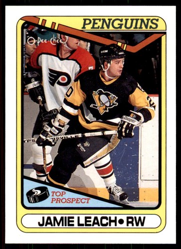 1990-91 O-Pee-Chee Jamie Leach . Pittsburgh Penguins #377 | eBay