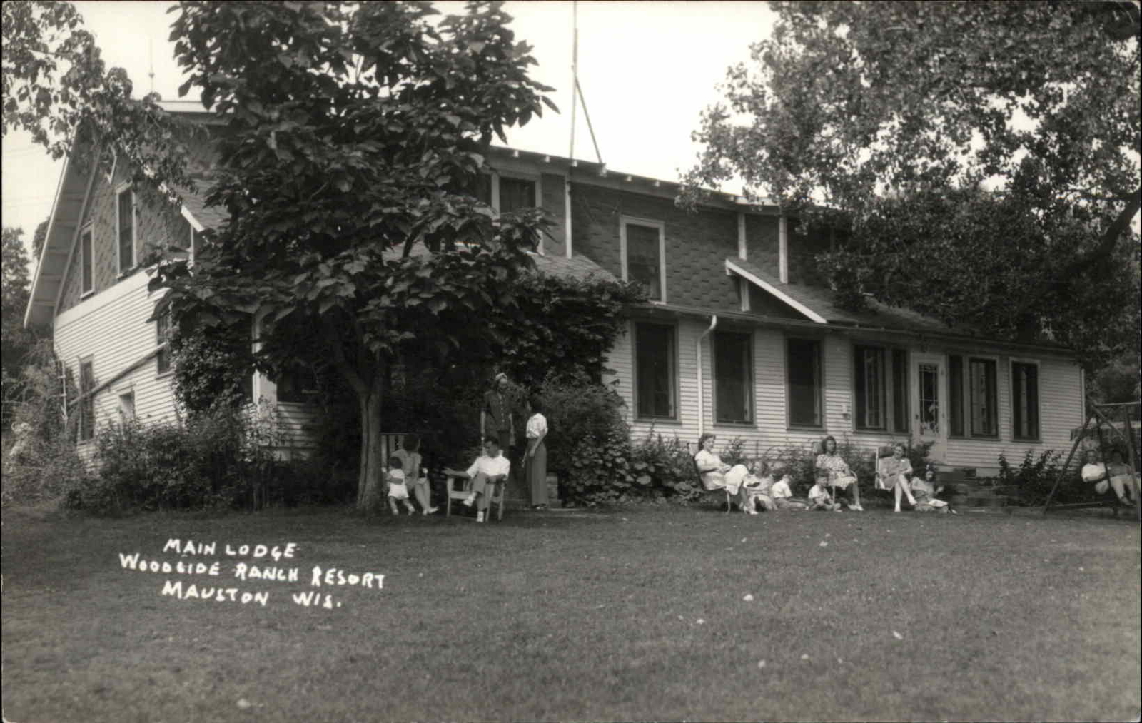 Mauston WI Main Lodge Woodside Ranch Resort Real Photo Postcard | eBay
