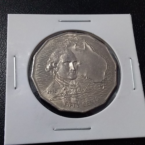 1970 AUSTRALIAN 50 CENT COIN - 50C - CAPTAIN COOK. CIRCULATED COIN IN ...