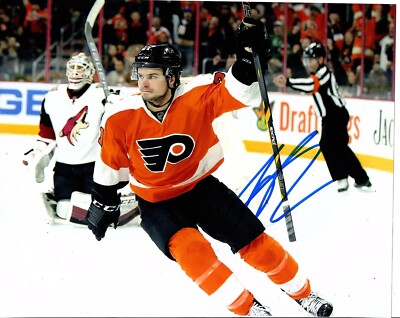 SCOTT LAUGHTON PHILADELPHIA FLYERS GOAL CELLY 8X10 SIGNED AUTOGRAPHED ...