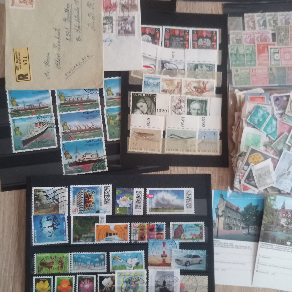 Nachlass Posten Deutschland / Europa Konvolut, Lot Briefmarken und ...