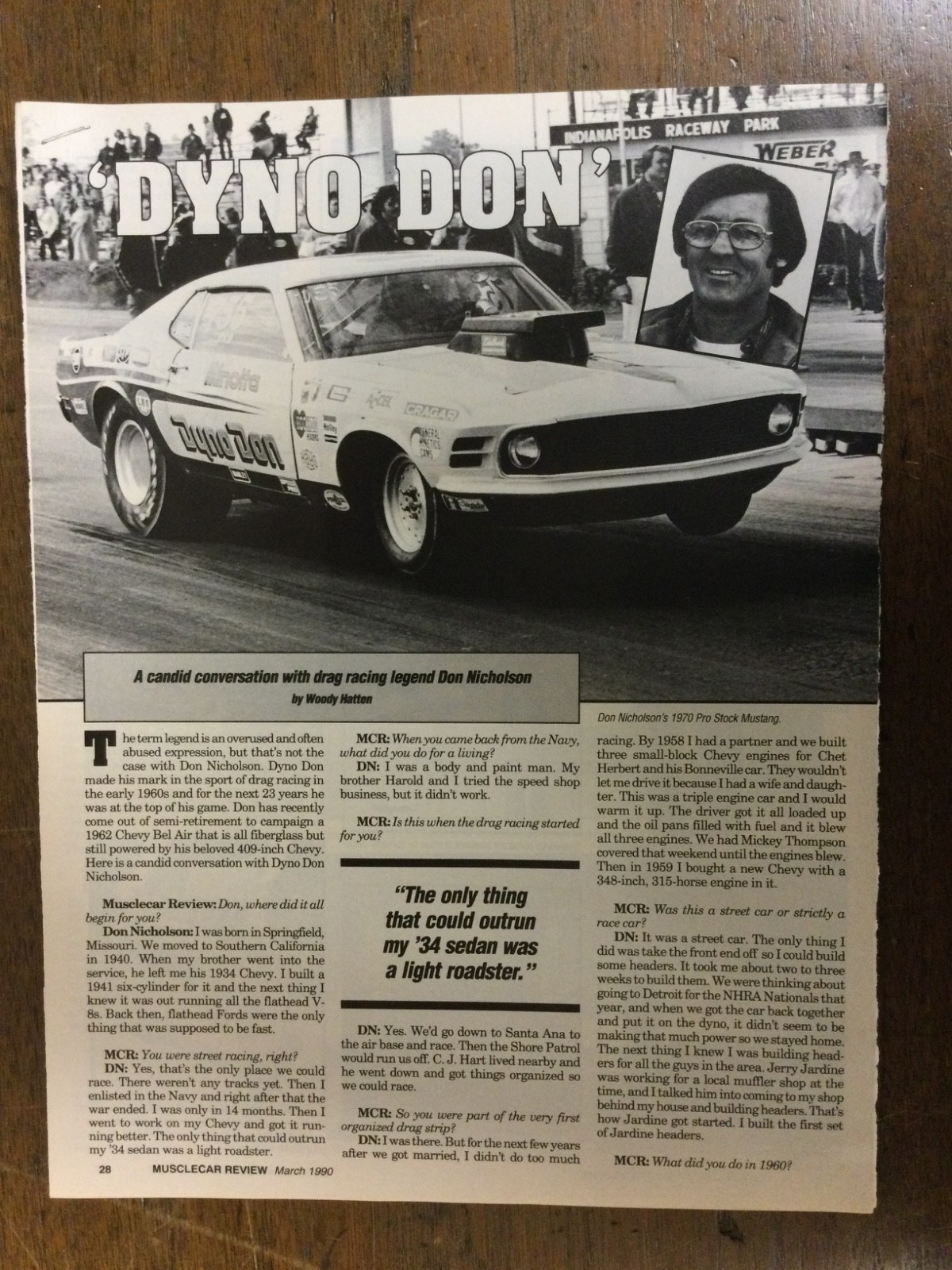 Misc 4378 Article People Dyno Don Nicholson Drag Racing Legend March ...