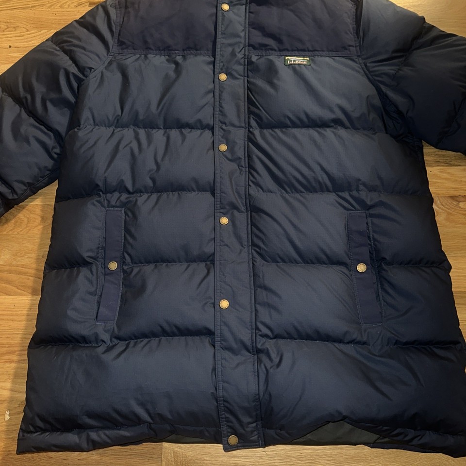 LL Bean Men’s Goose Down Navy Blue Puffer Coat XXL Tall | eBay