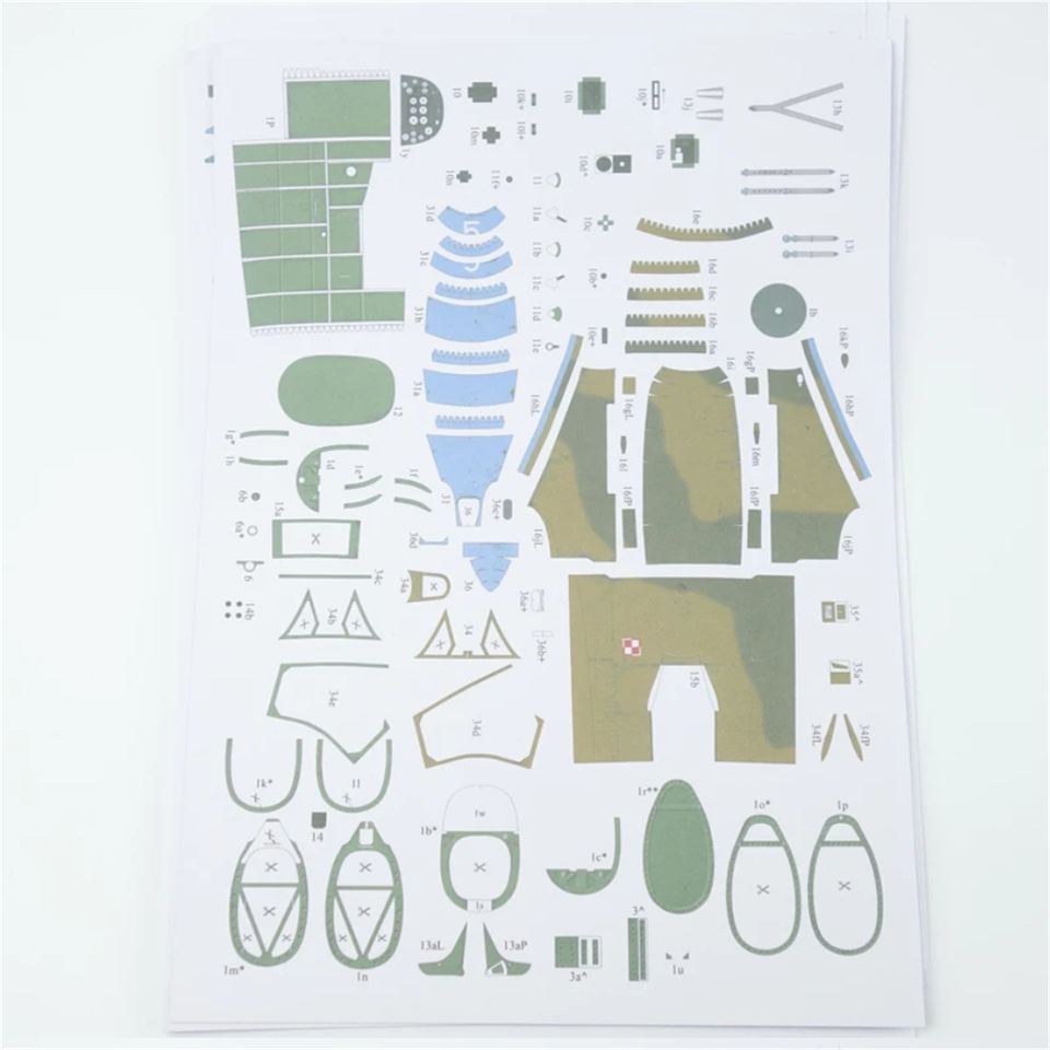 NEW 1:33 Supermarine Spitfire Fighter Airplane Paper Model Military ...