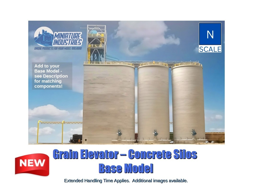 N Scale Grain Elevator - Concrete Silos Kit - Upgradable 1:160 | eBay