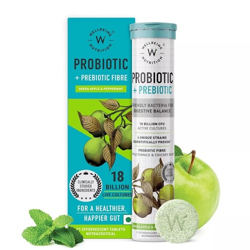 Wellbeing Nutrition Daily Probiotics + Prebiotics (21 Effervescent Tabs ...